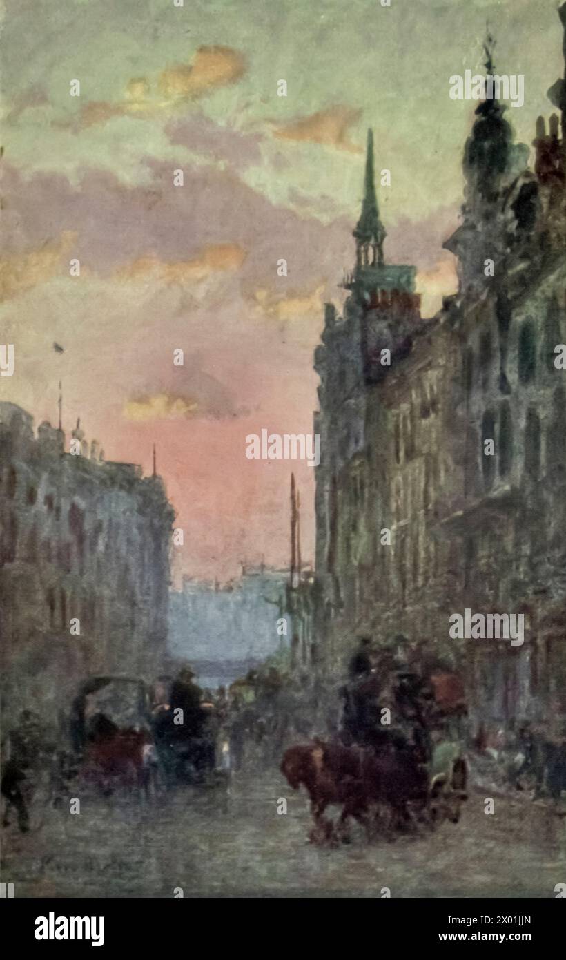 Illustration of Ludgate Hill. Watercolour painted by Rose Barton from ...