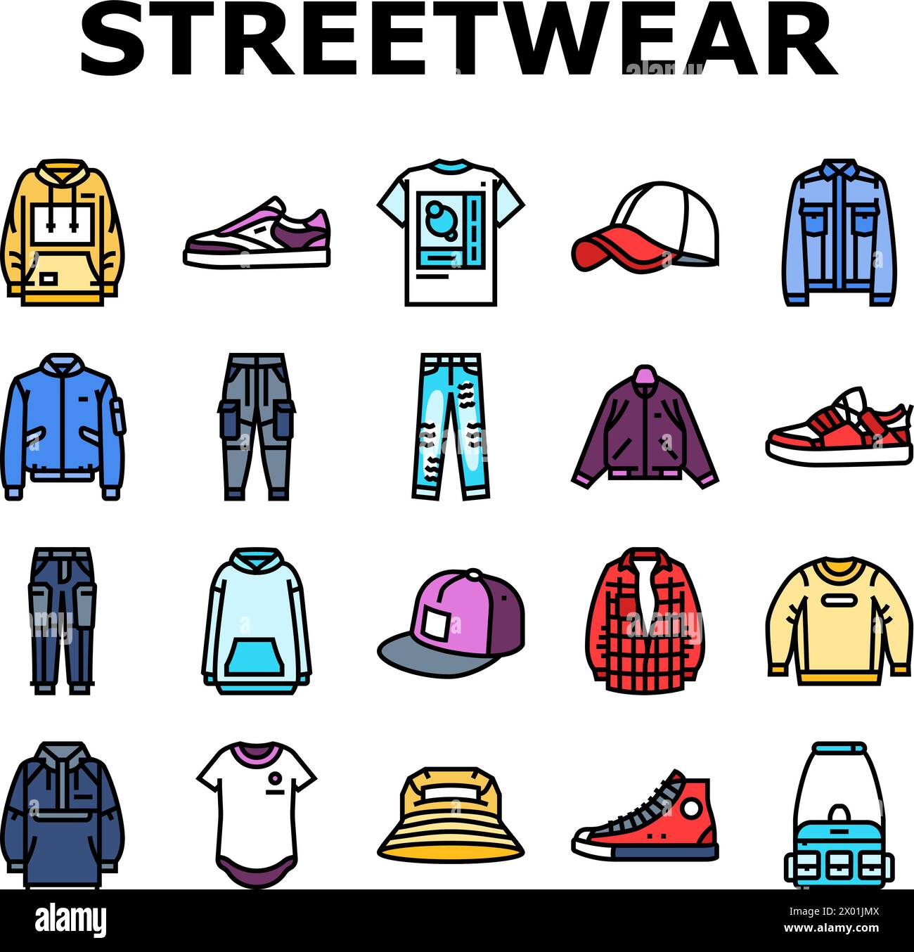 Streetwear pack hi-res stock photography and images - Alamy