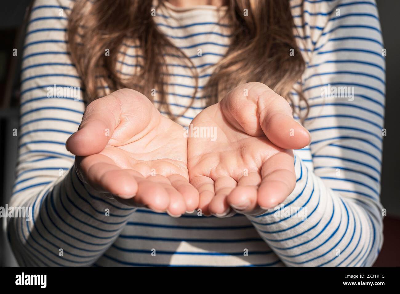 Portrait woman in striped shirt hi-res stock photography and images - Alamy
