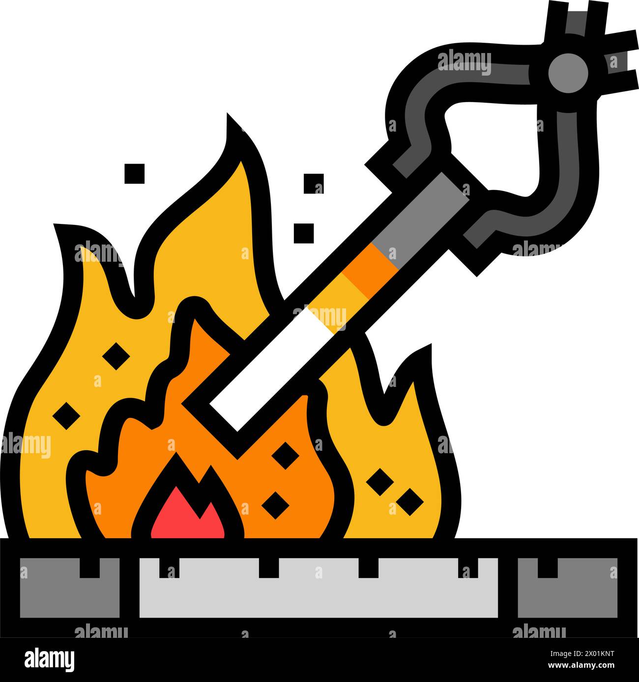 heat treatment blacksmith color icon vector illustration Stock Vector ...