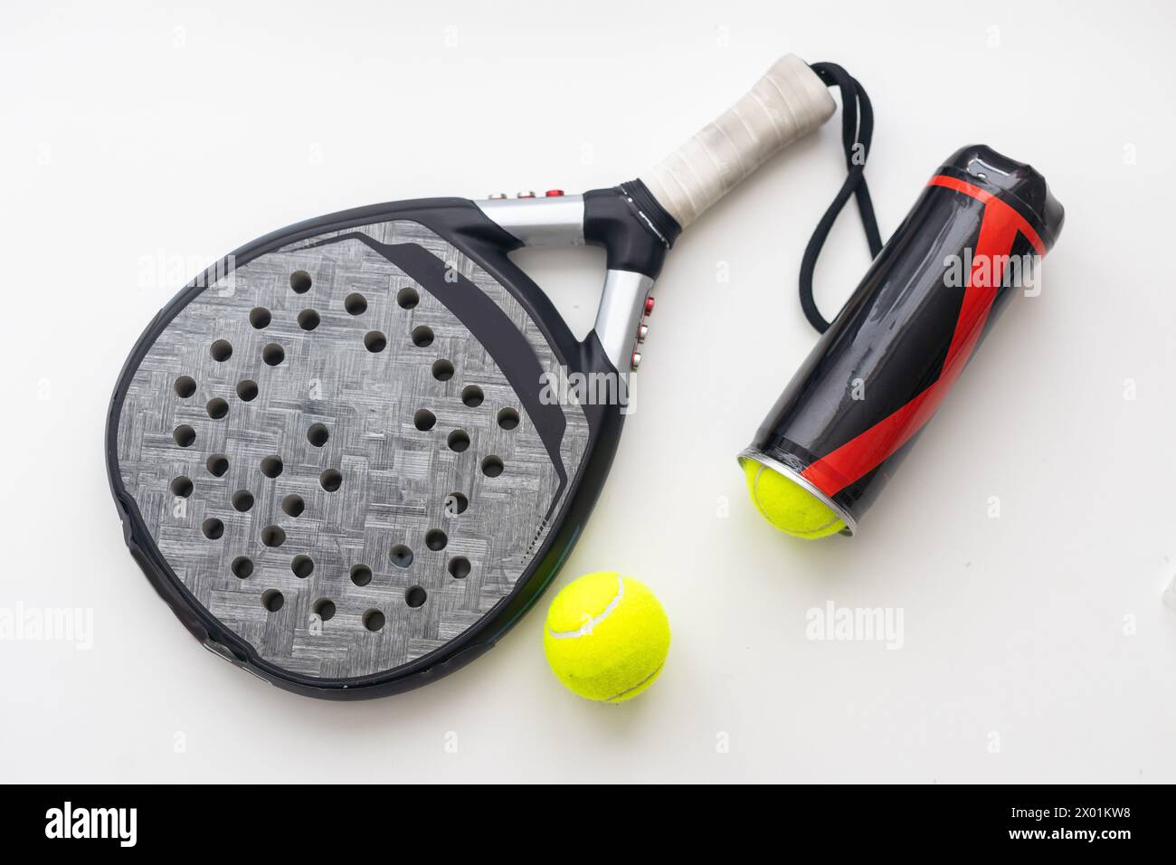 blue professional paddle tennis racket isolated on white background ...