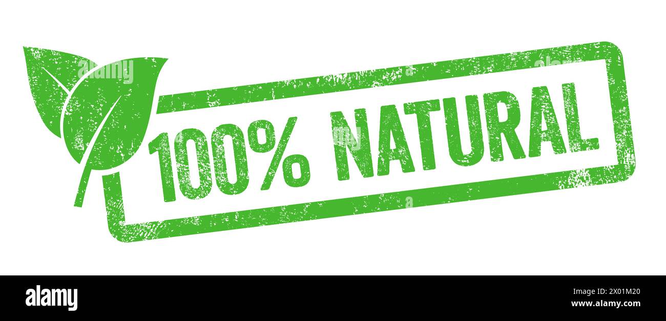 100 percent natural badge hi-res stock photography and images - Alamy