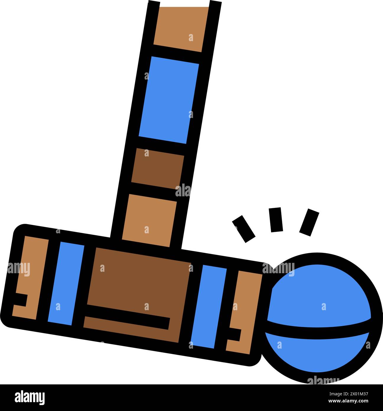 stroke croquet game color icon vector illustration Stock Vector Image ...