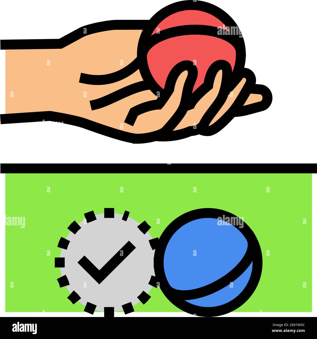 bisque croquet game color icon vector illustration Stock Vector Image ...