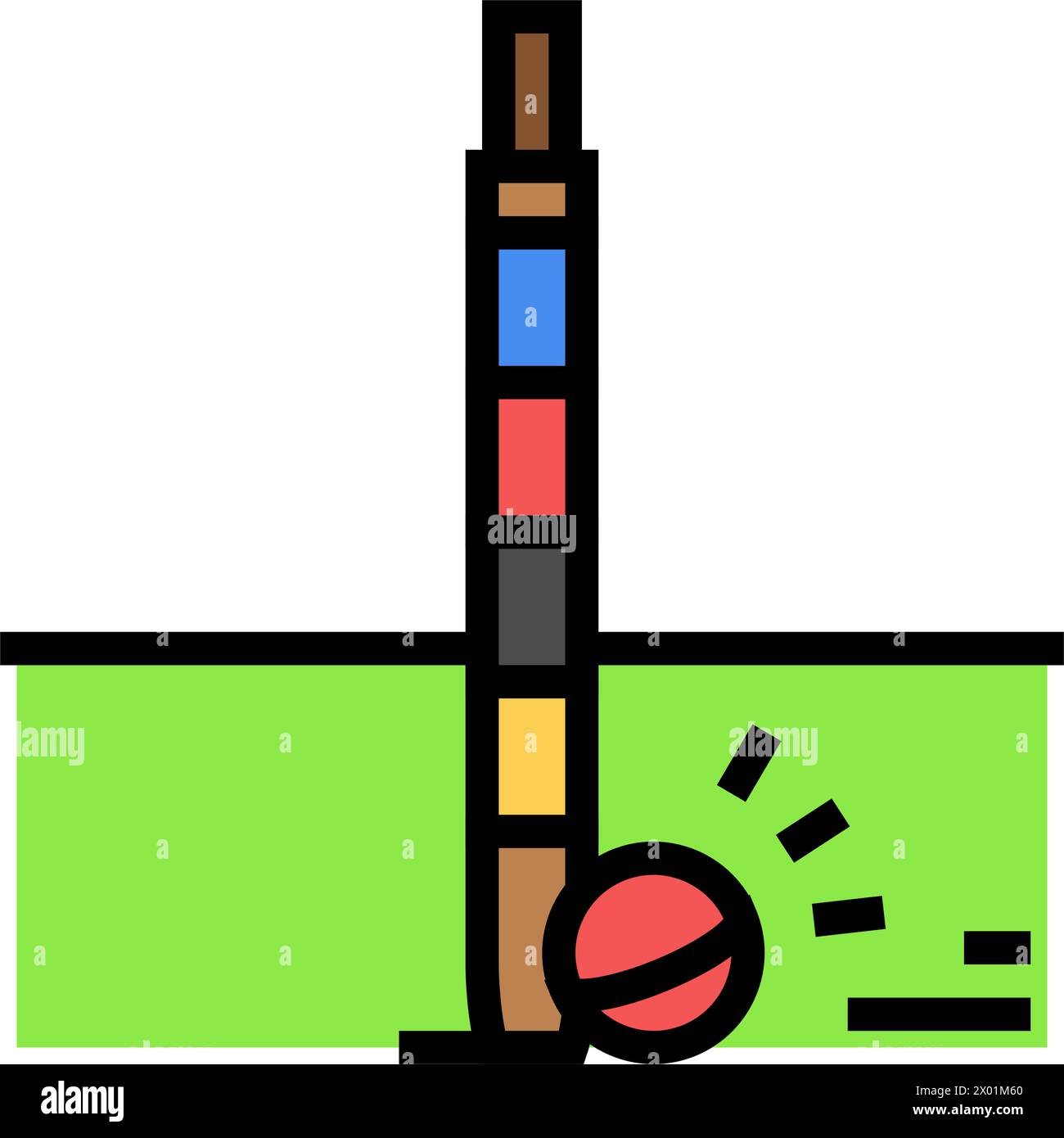 peg out croquet game color icon vector illustration Stock Vector Image ...