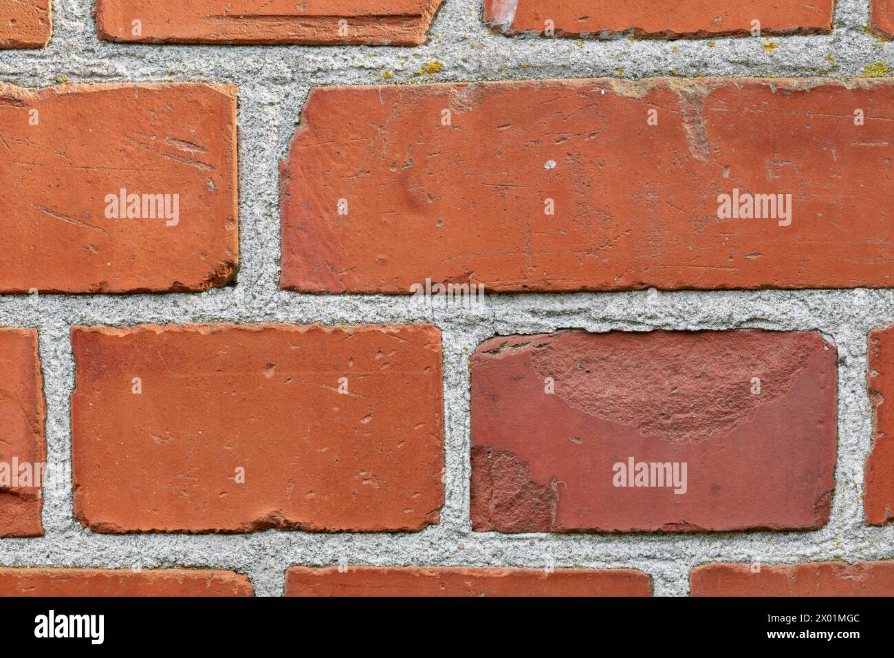 Zoom, red and brick wall for wallpaper or building with concrete ...