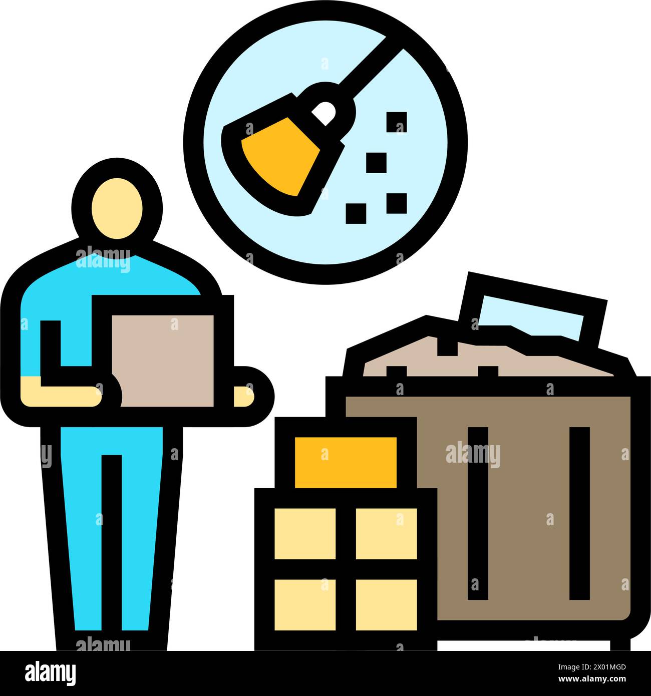 decluttering minimalism lifestyle color icon vector illustration Stock ...