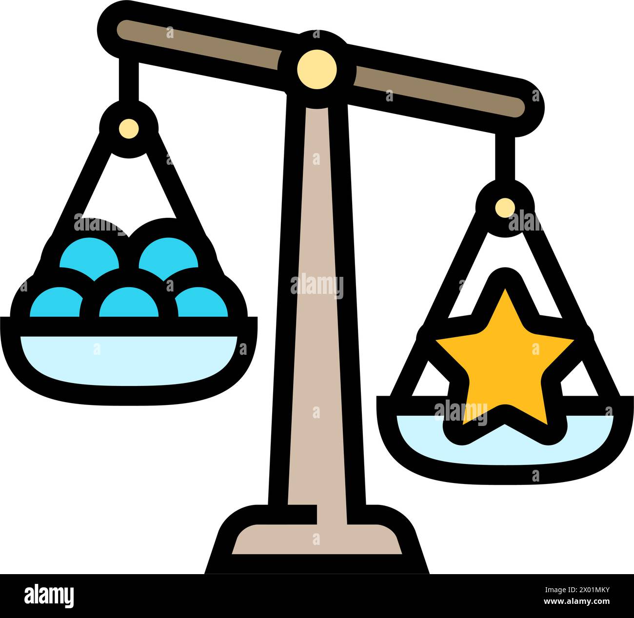 quality over quantity minimalism color icon vector illustration Stock ...