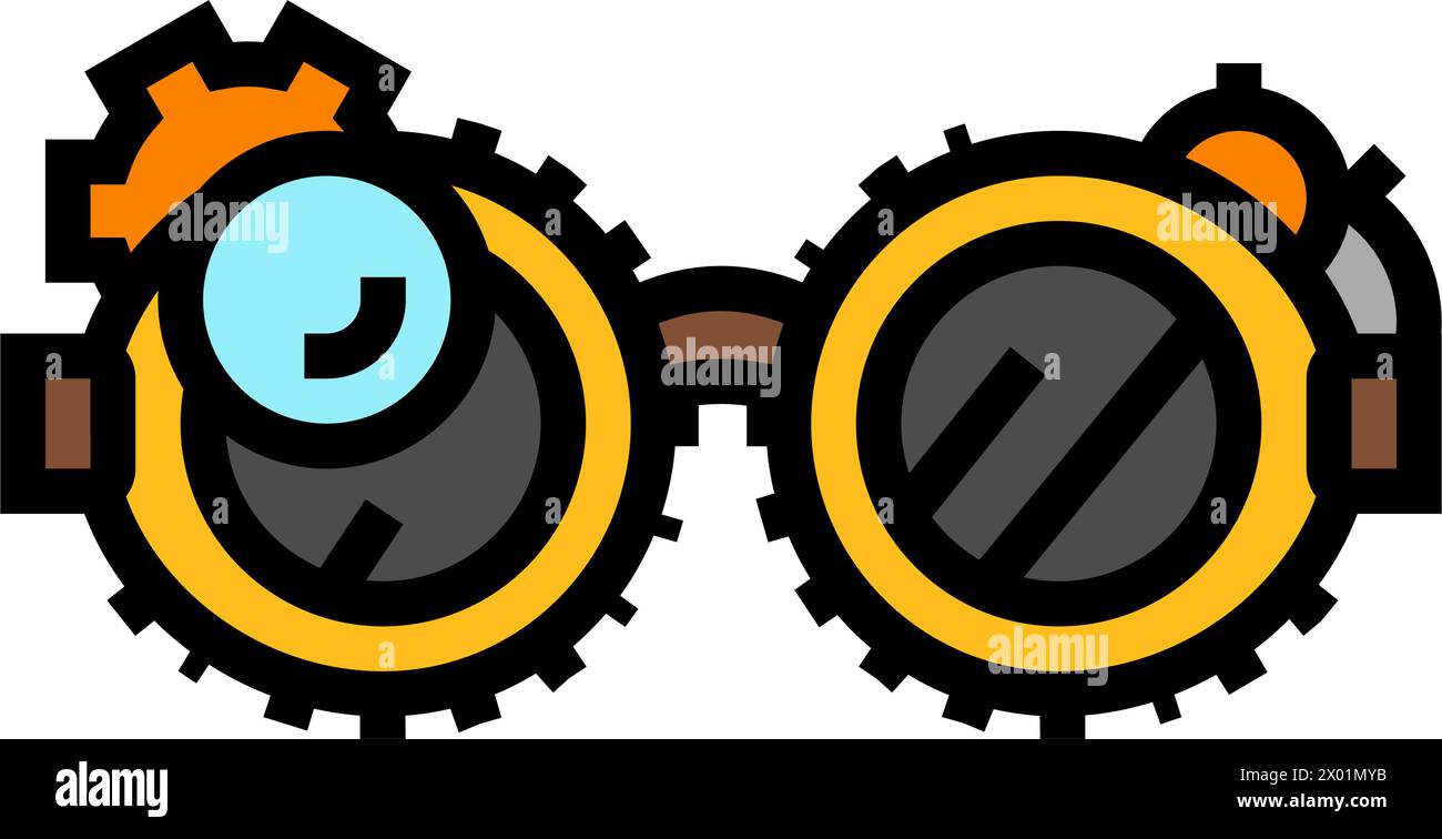 steampunk goggles vector