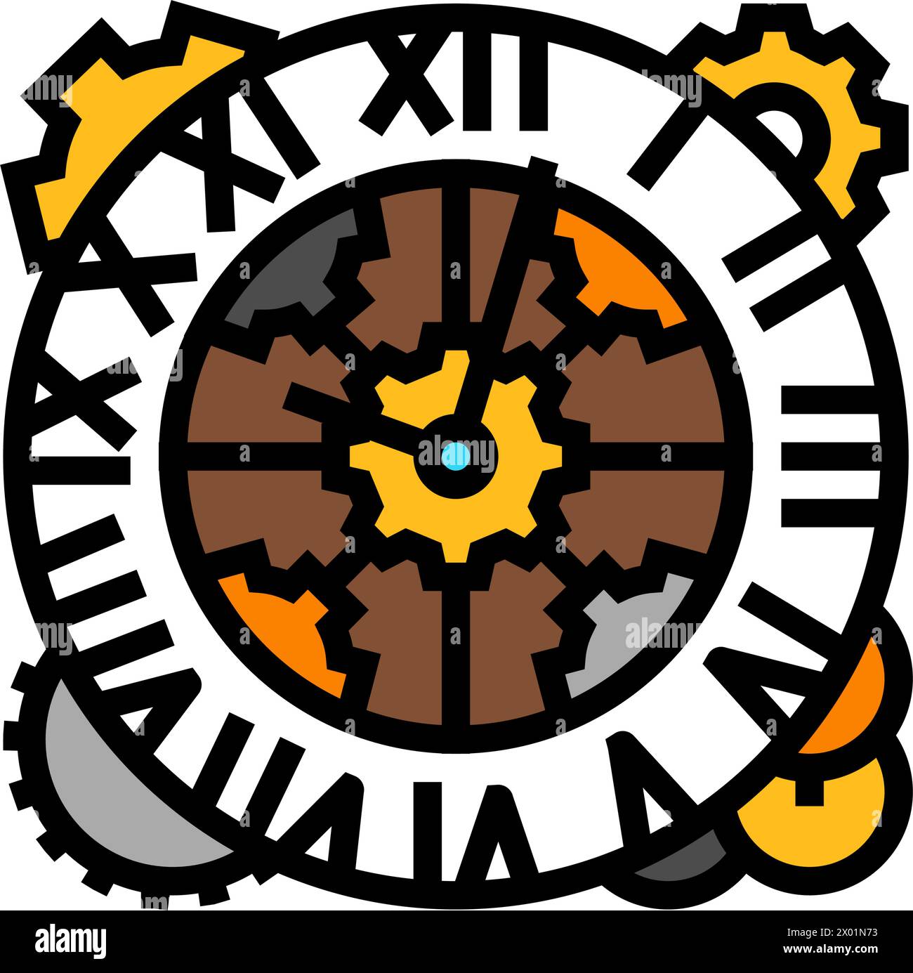 clock steampunk vintage color icon vector illustration Stock Vector ...