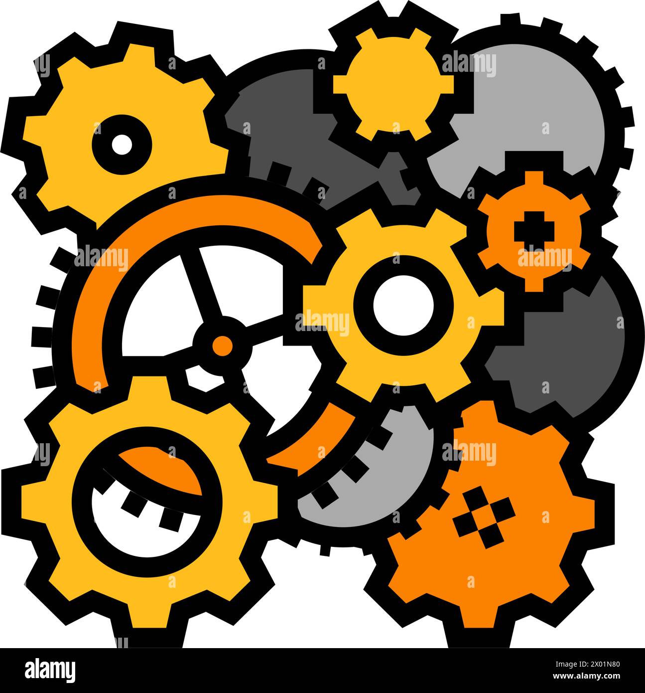 clockwork mechanism steampunk vintage color icon vector illustration ... clockwork mechanism steampunk vintage color icon vector illustration ...