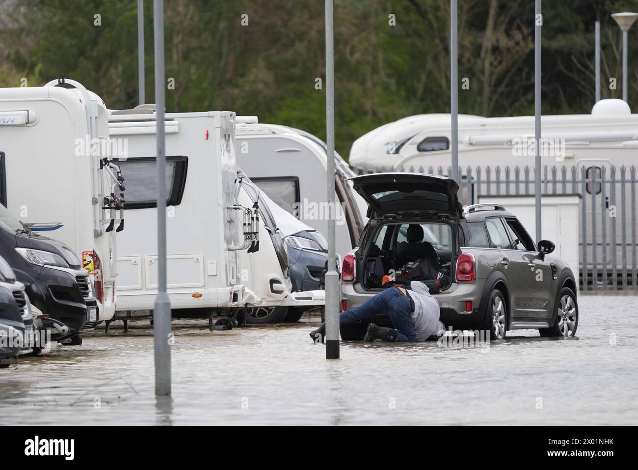 Caravan site flooding hi-res stock photography and images - Alamy