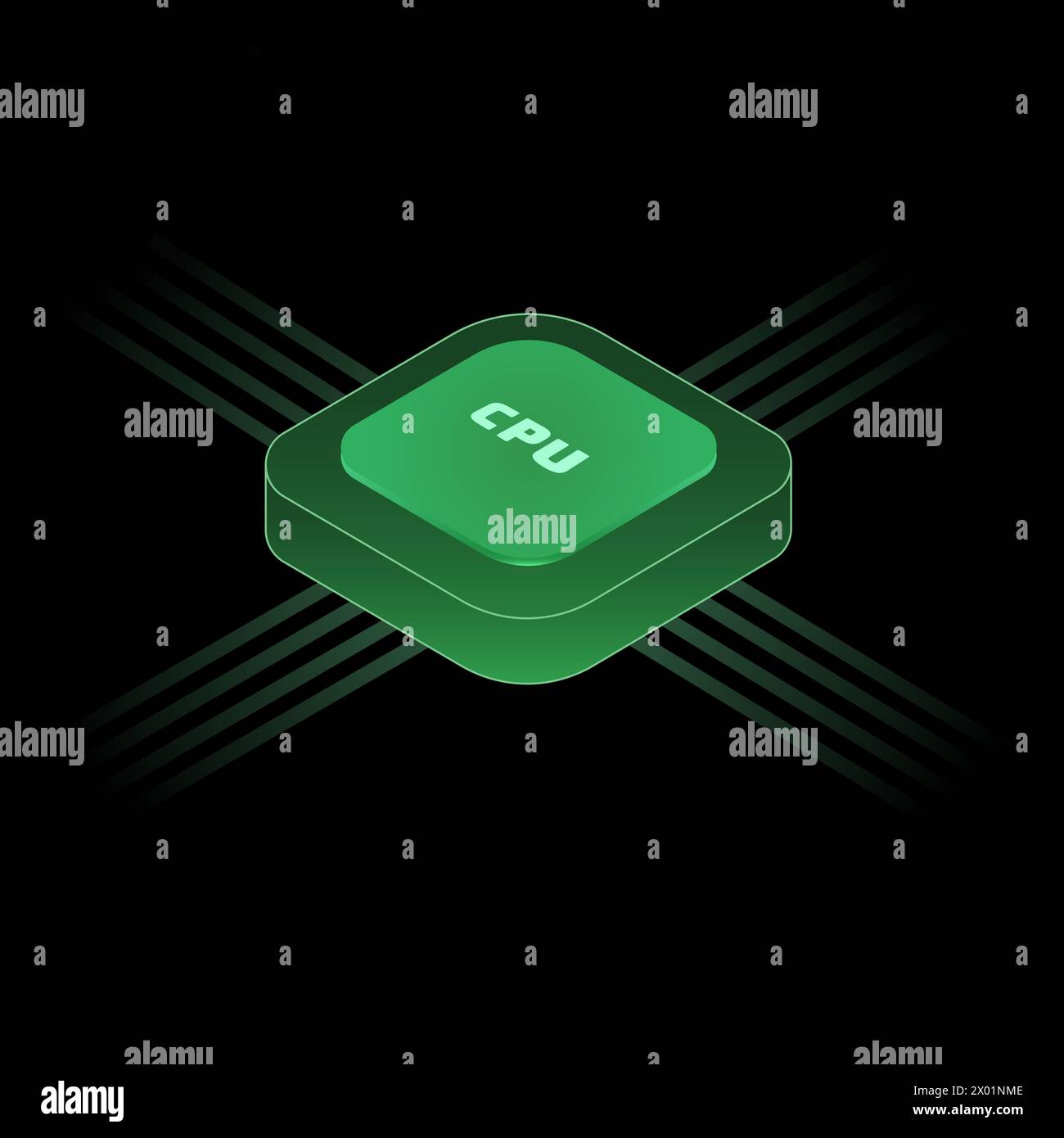 Microchip Icon Cpu Central Processing Unit Computer Processor Chip