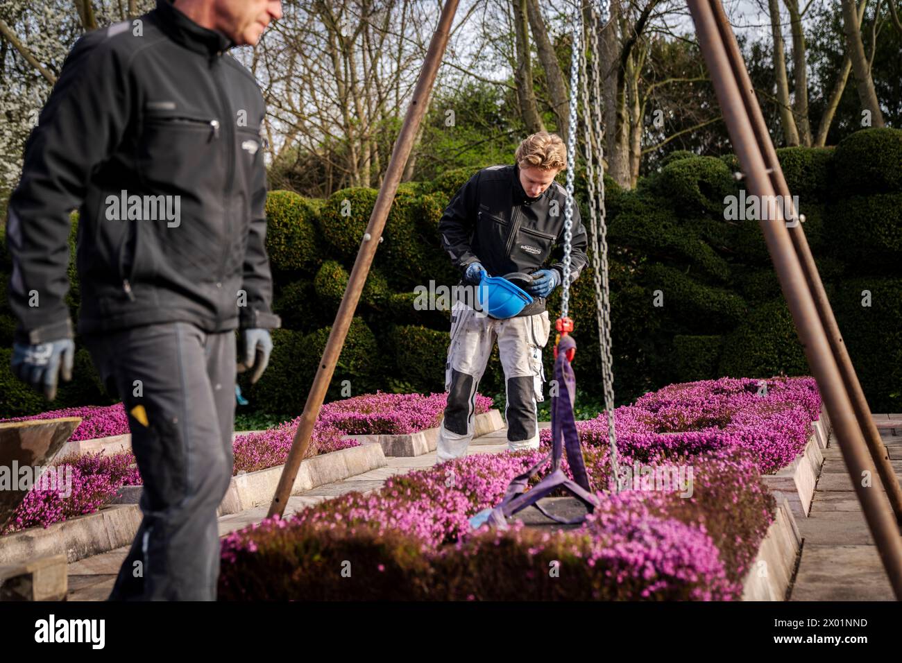 Stonecutters Anders and Emil remove a gravestone from The Great Burial ...