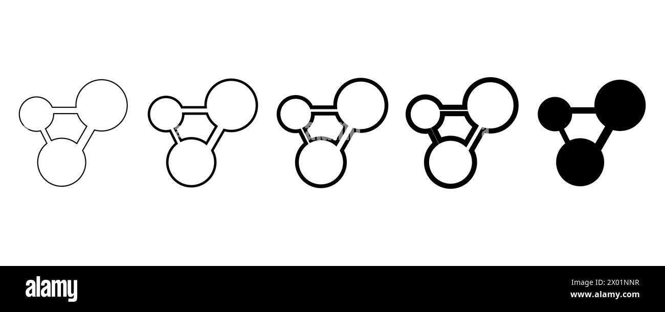 chemical structure icon in different style vector illustration Stock ...