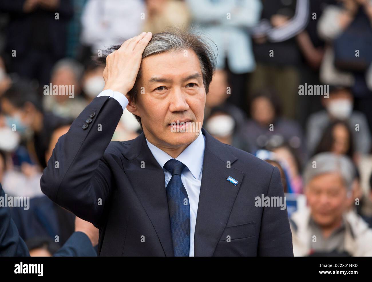 Cho Kuk, April 8, 2024 : Cho Kuk, leader of the Rebuilding Korea Party ...