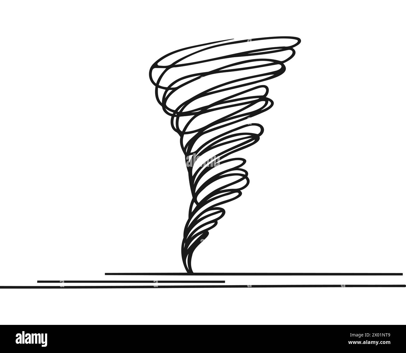 One line drawing of a stack of tornado Stock Vector Image & Art - Alamy