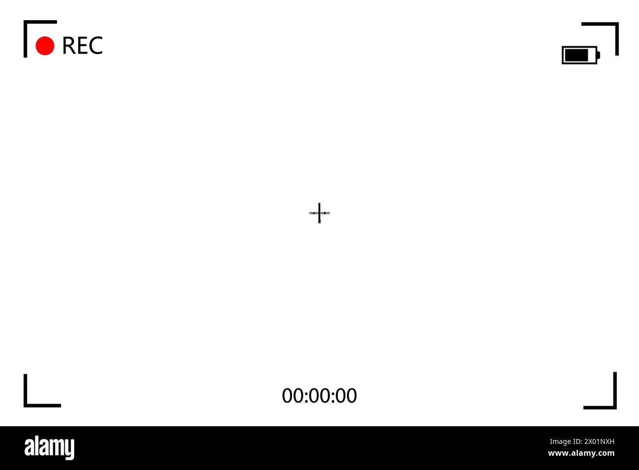 Camera frame viewfinder screen of video recorder digital display ...