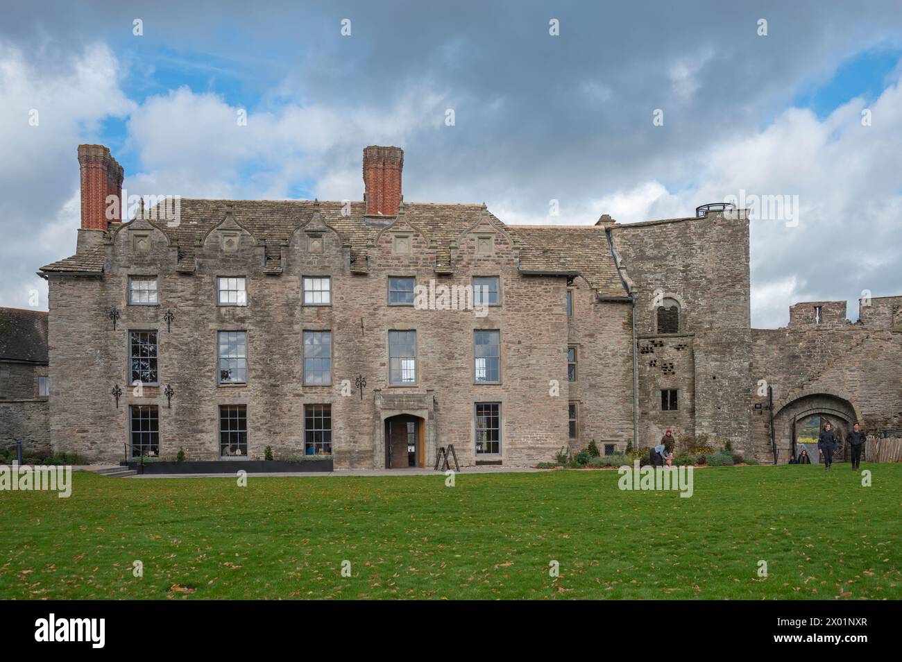 The restored 17th century mansion house and Gate House at Hay Castle ...