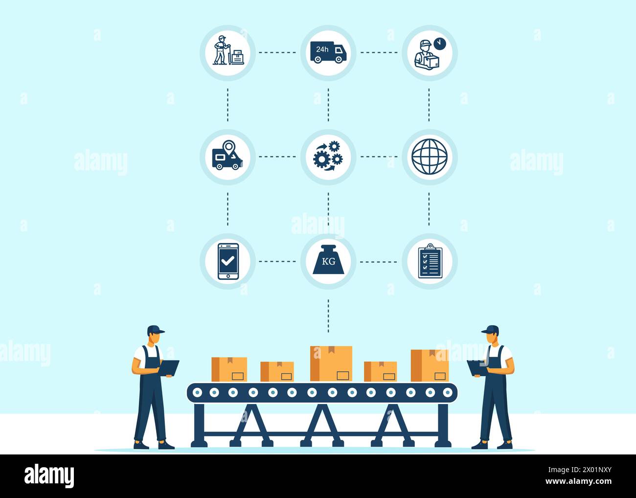 Parcel delivery service logistics Stock Vector Images - Alamy
