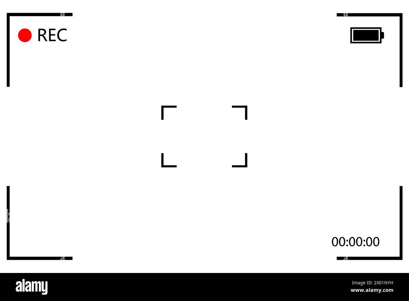 Camera frame viewfinder screen of video recorder digital display ...