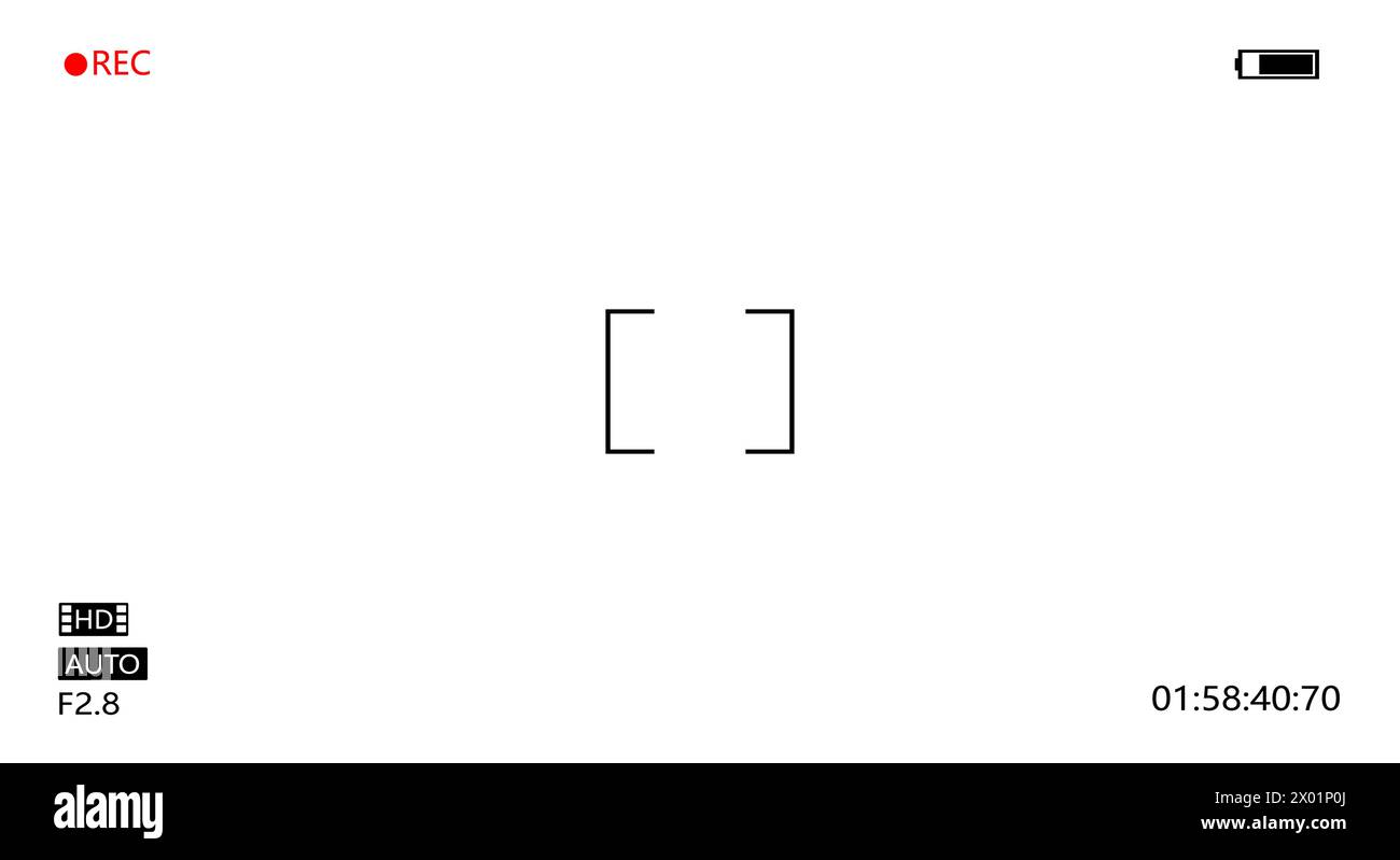 Camera frame viewfinder screen of video recorder digital display ...