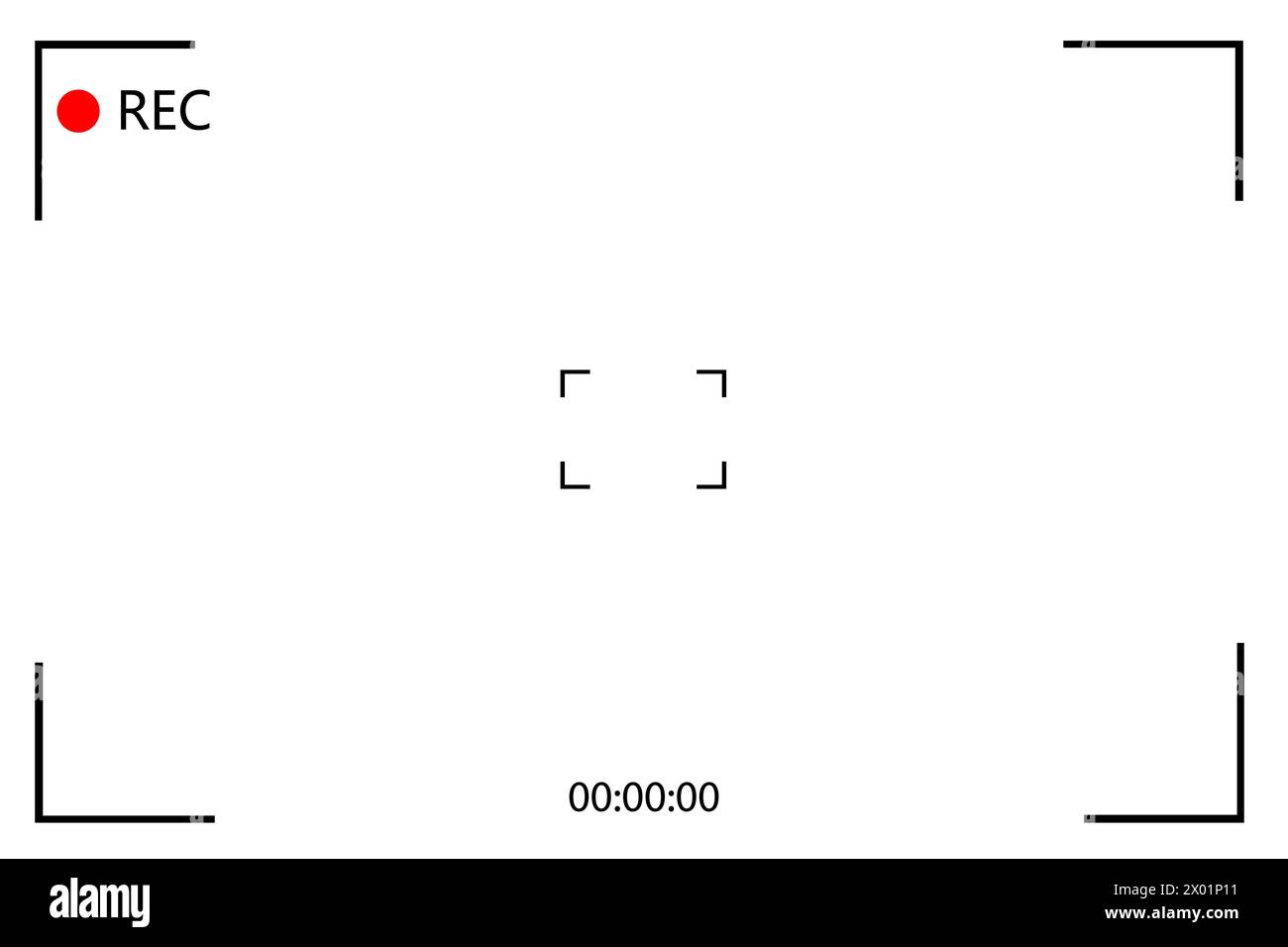 Camera frame viewfinder screen of video recorder digital display ...