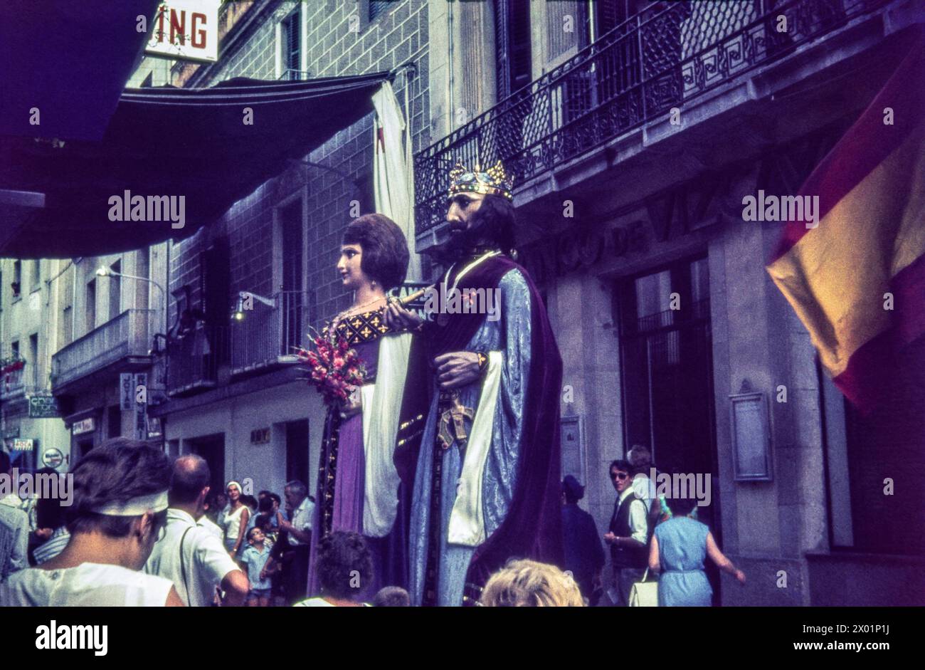Historic Festa Major annual feast day celebration in Sitges, Spain, in ...