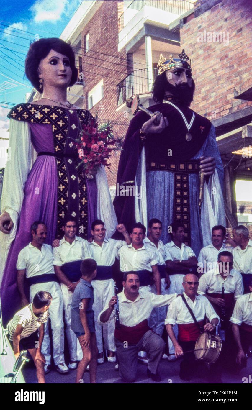 Historic Festa Major annual feast day celebration in Sitges, Spain, in ...