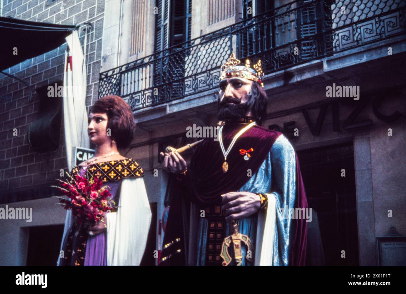 Historic Festa Major annual feast day celebration in Sitges, Spain, in ...