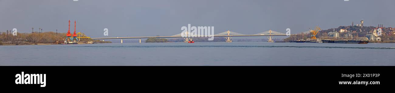 Vidin, Bulgaria - March 16, 2024: Long Panorama of New Europe Bridge ...