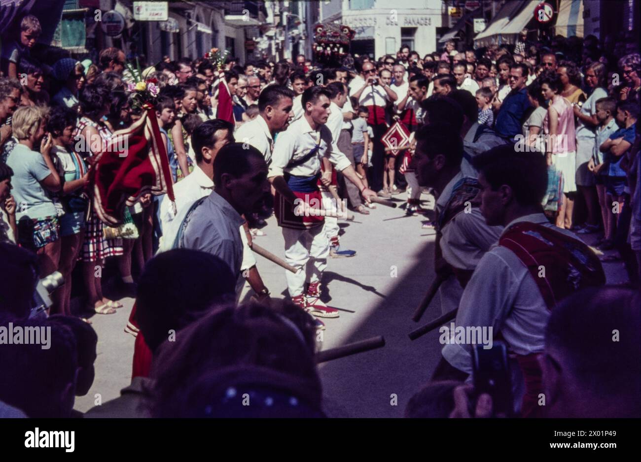Historic Festa Major annual feast day celebration in Sitges, Spain, in ...