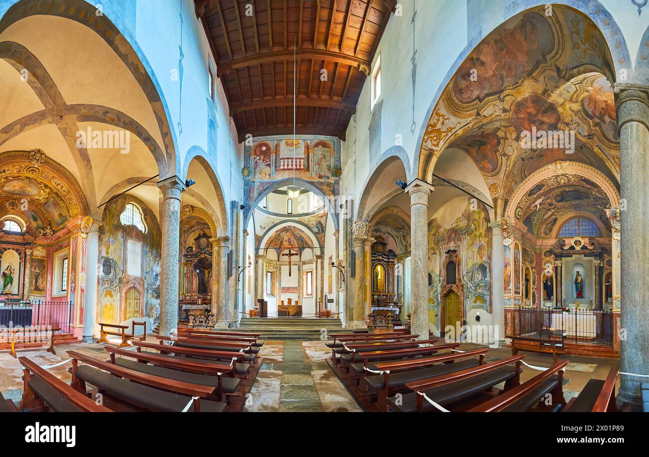 LOCARNO, SWITZERLAND - MARCH 26, 2022: Panoramic interior of San ...