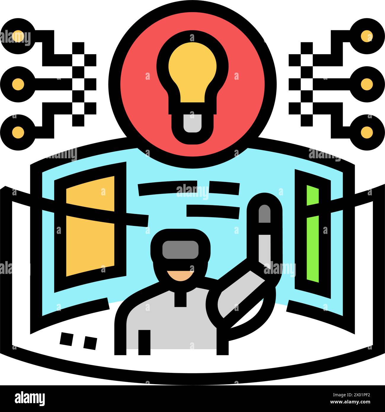 digital explorer tech enthusiast color icon vector illustration Stock ...