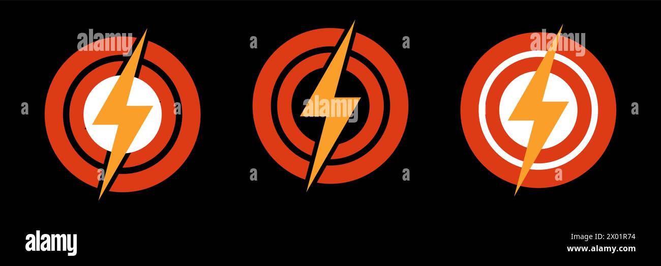 Lightning icons thunderbolt thunder hi-res stock photography and images ...