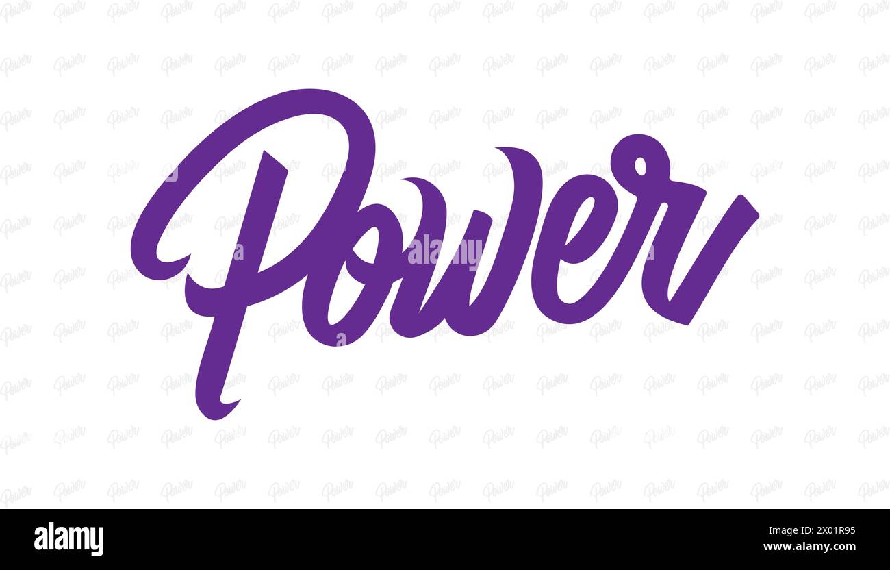 Power word lettering calligraphy power Stock Vector Image & Art - Alamy