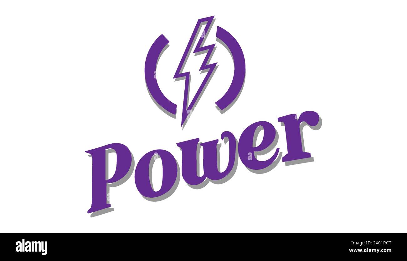 Power word lettering calligraphy power Stock Vector Image & Art - Alamy