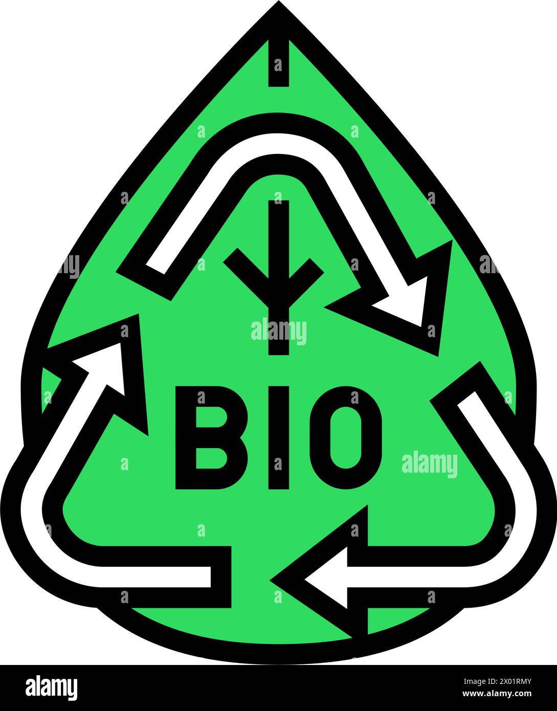 biodegradable waste sorting color icon vector illustration Stock Vector ...