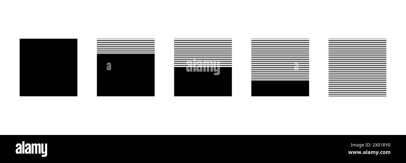 square divided into monochrome. Abstract geometric shapes vector Stock ...