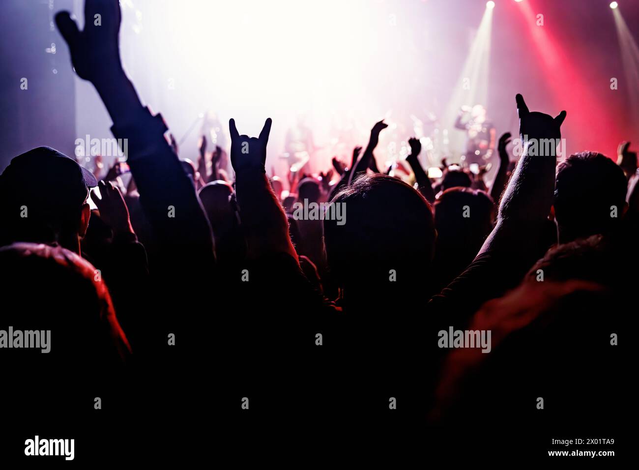 Energetic Concert Crowd Silhouettes -the electrifying atmosphere of a ...