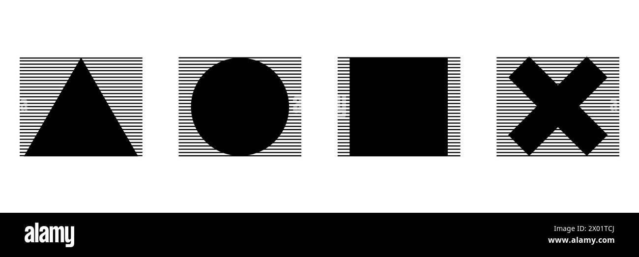 geometric shapes divided into monochrome. Abstract geometric shapes ...