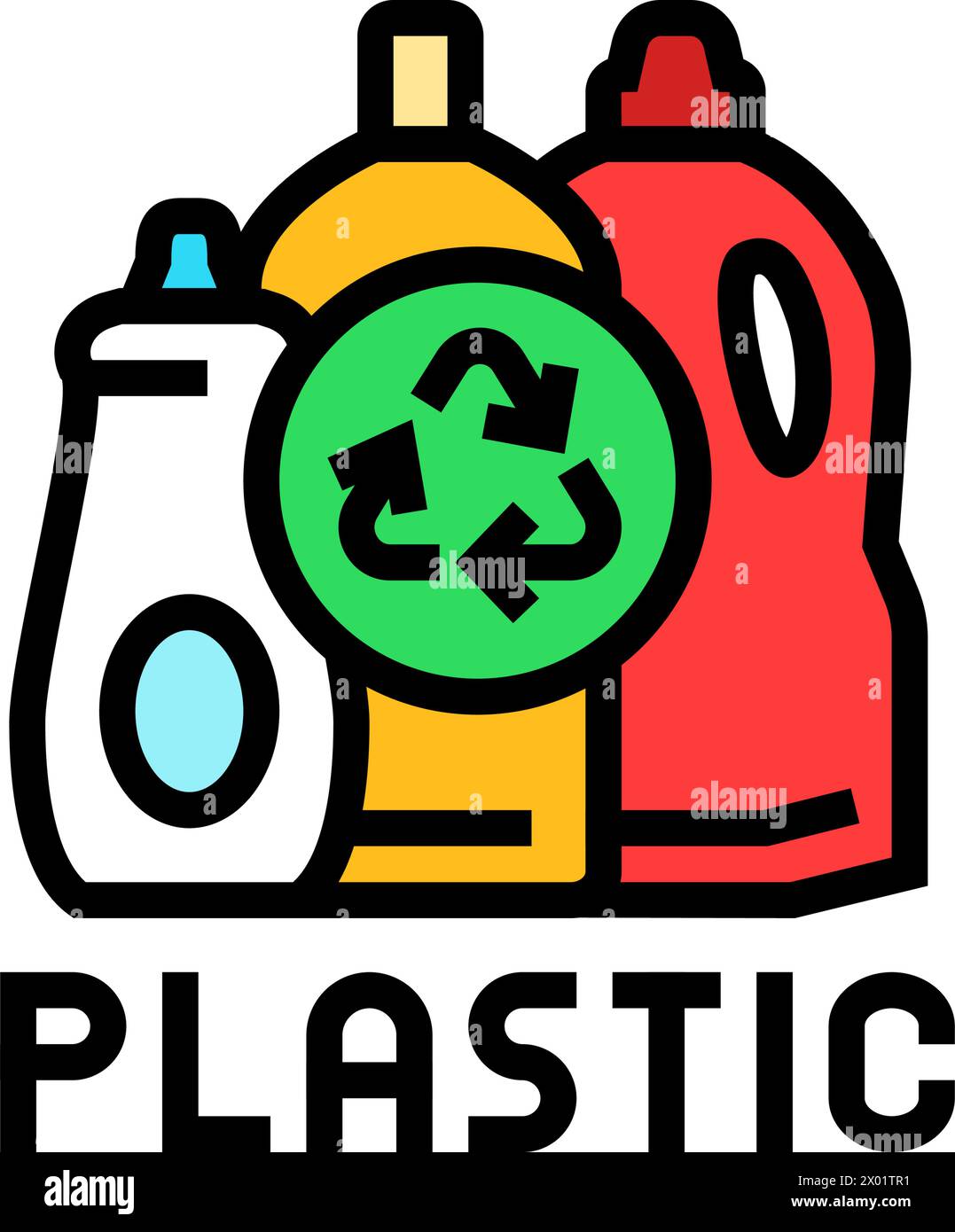 plastics recycling color icon vector illustration Stock Vector Image ...