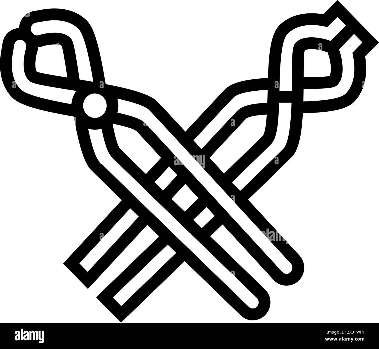 tongs blacksmith line icon vector illustration Stock Vector Image & Art ...