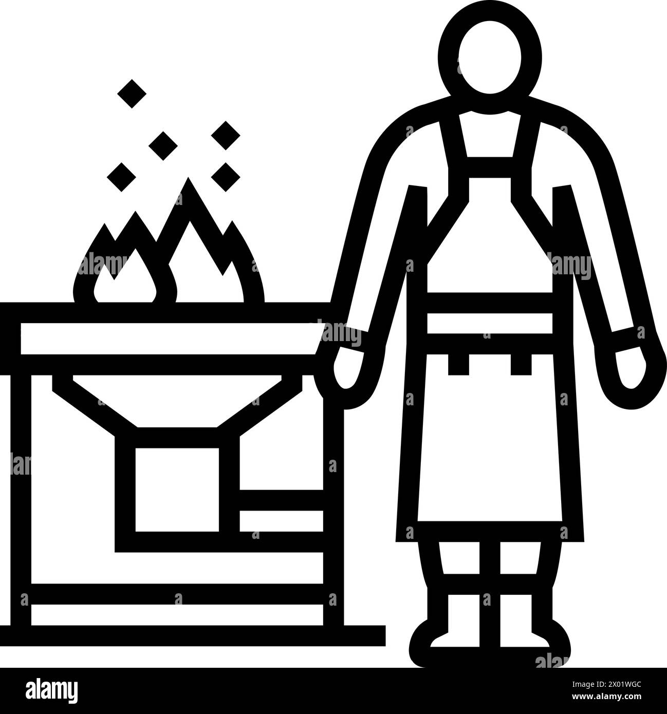 Medieval forge Stock Vector Images - Alamy