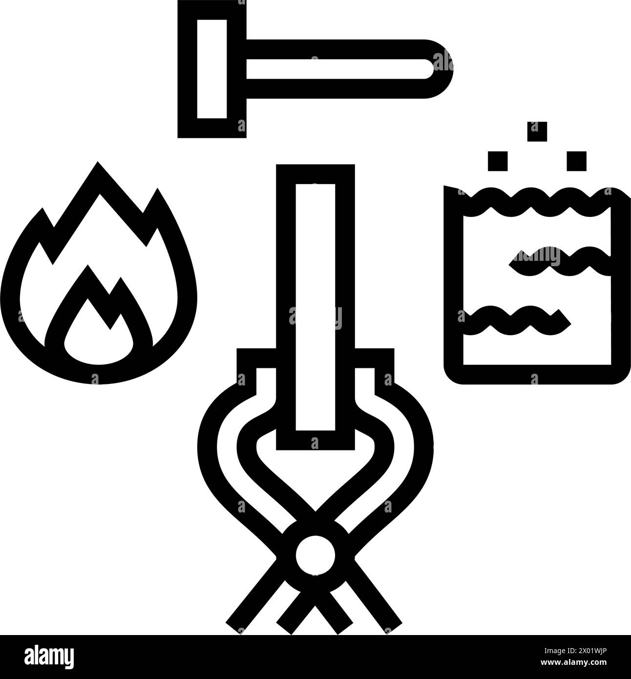 Hardening of metal Black and White Stock Photos & Images - Alamy