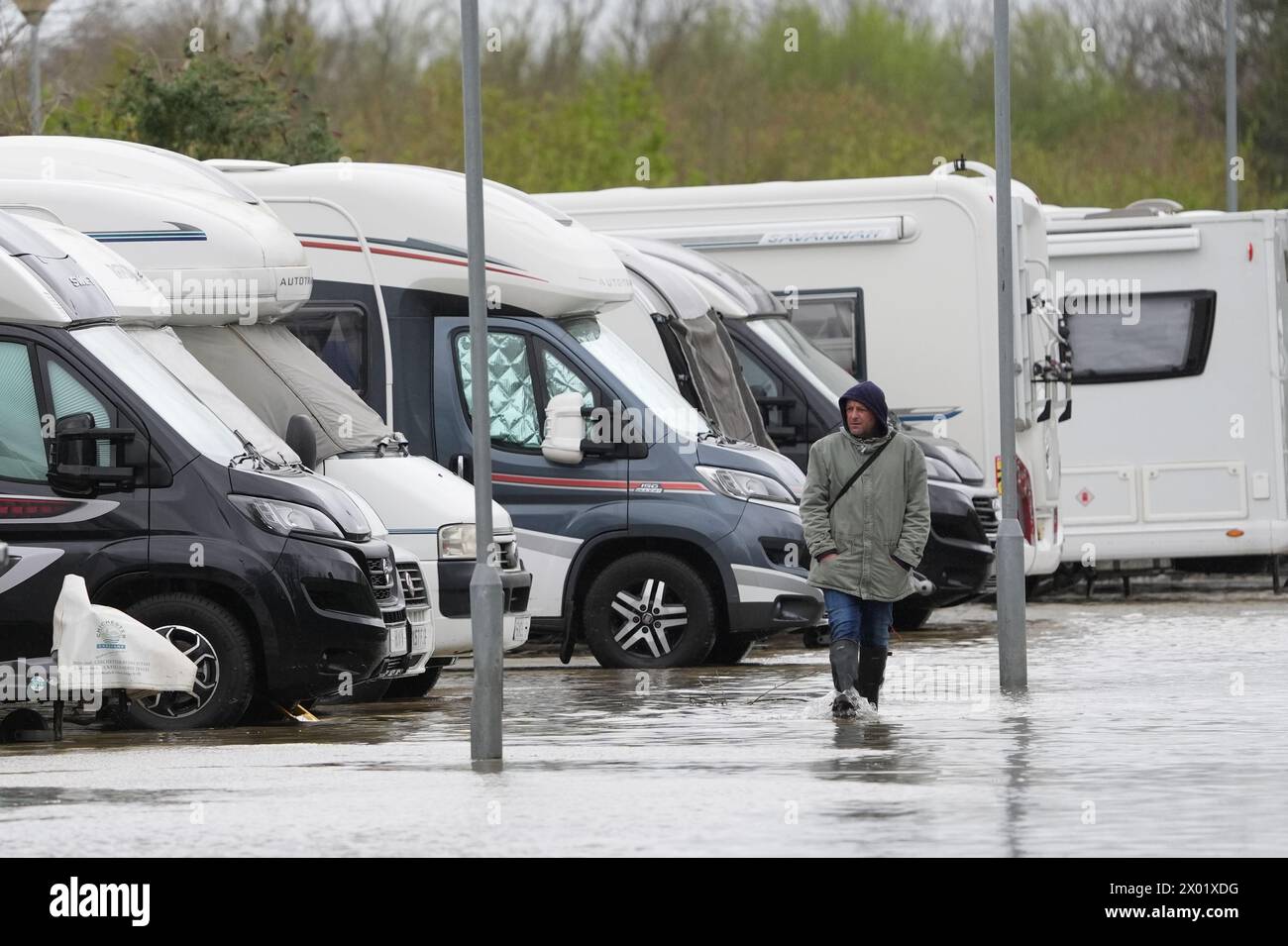 Caravan site flooding hi-res stock photography and images - Alamy