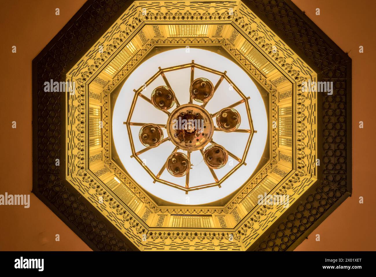 ASWAN, EGYPT - SEPTEMBER 03, 2017: A cupola with elaborately carved ...