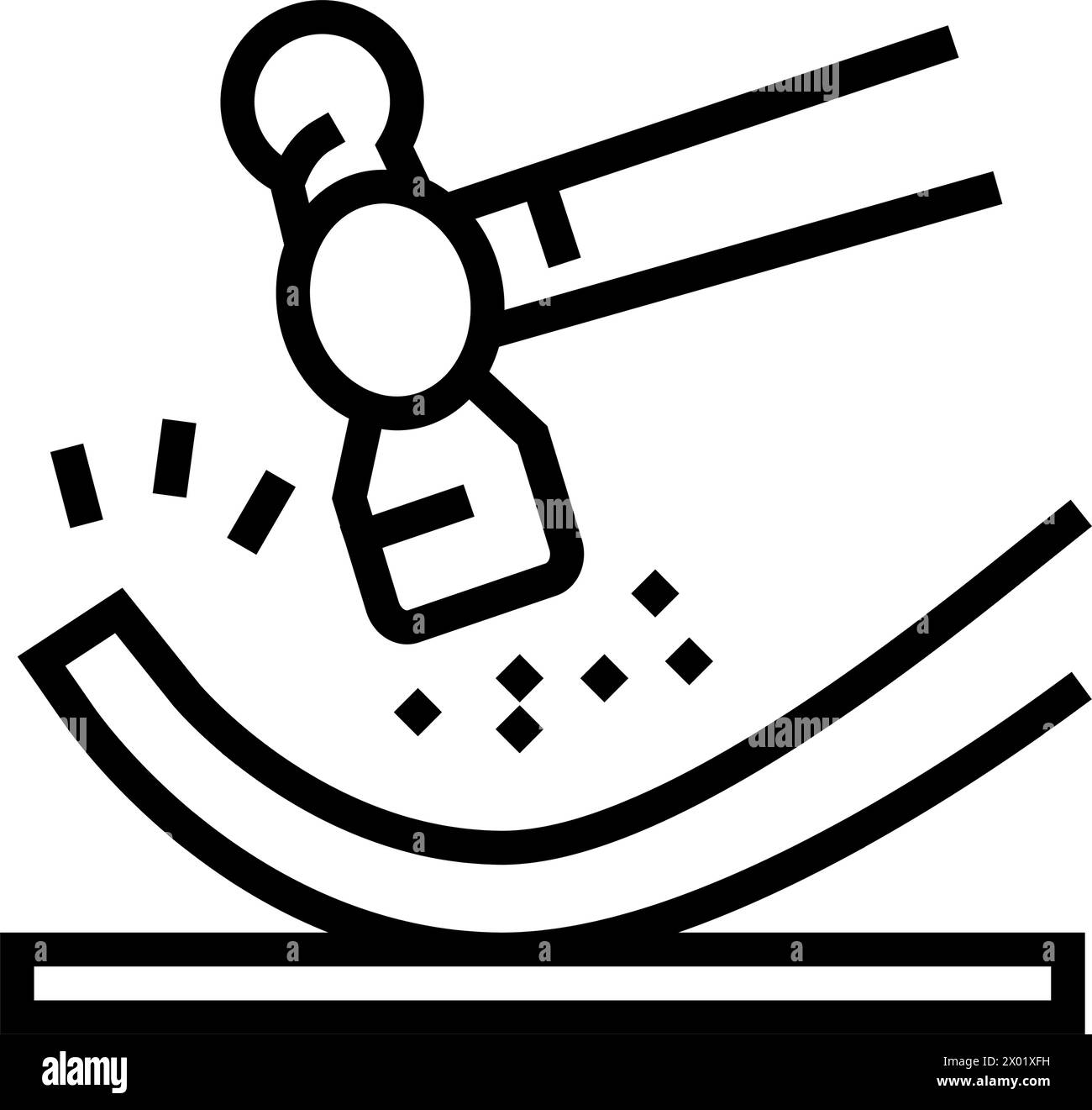 metalworking blacksmith line icon vector illustration Stock Vector ...