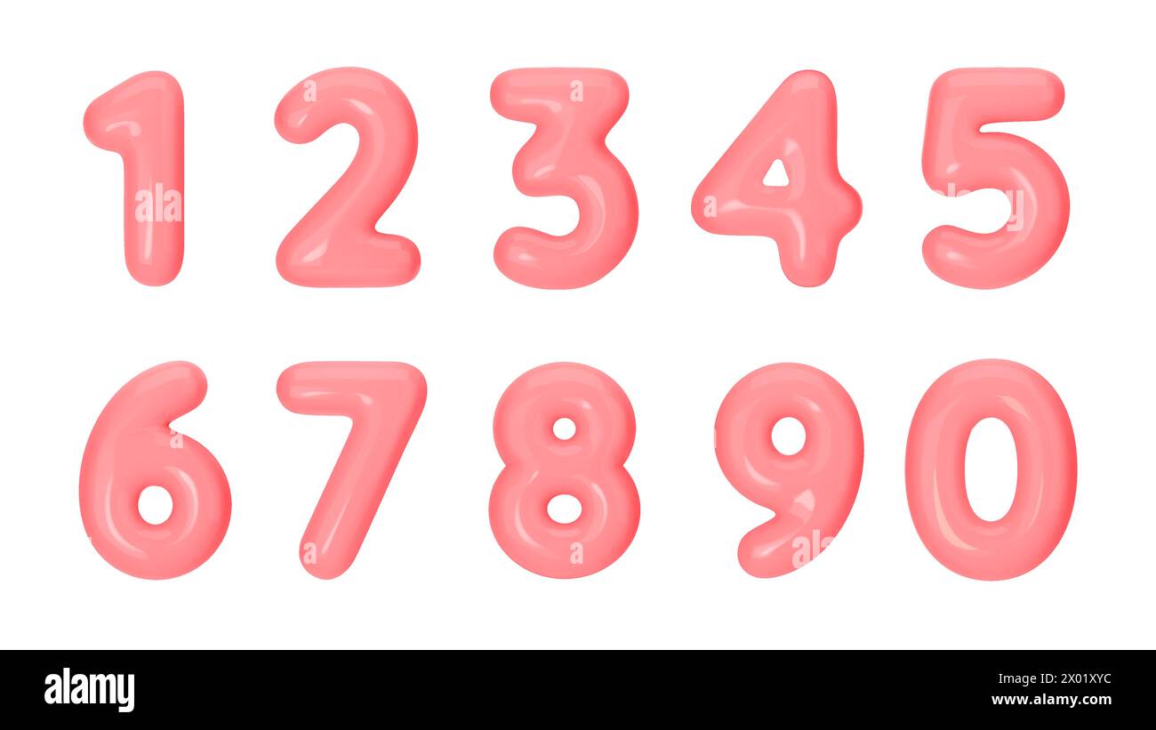 Graphic of the numbers 1 to 9 hi-res stock photography and images - Alamy