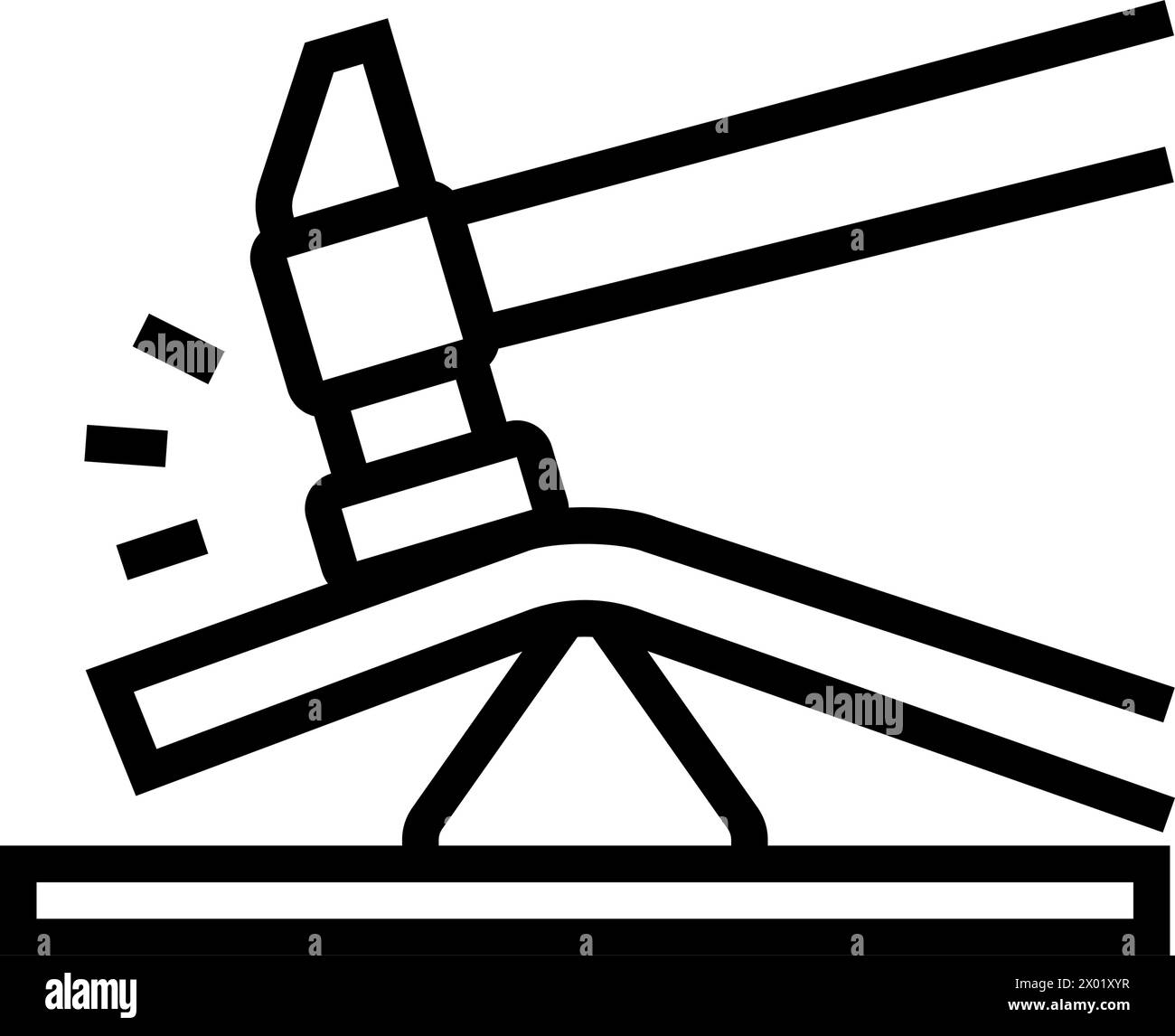 forming blacksmith line icon vector illustration Stock Vector Image ...